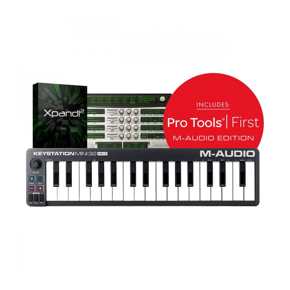 M-Audio Keystation Mini 32 MK3 - AudioWorks.cz - Hudební nástroje